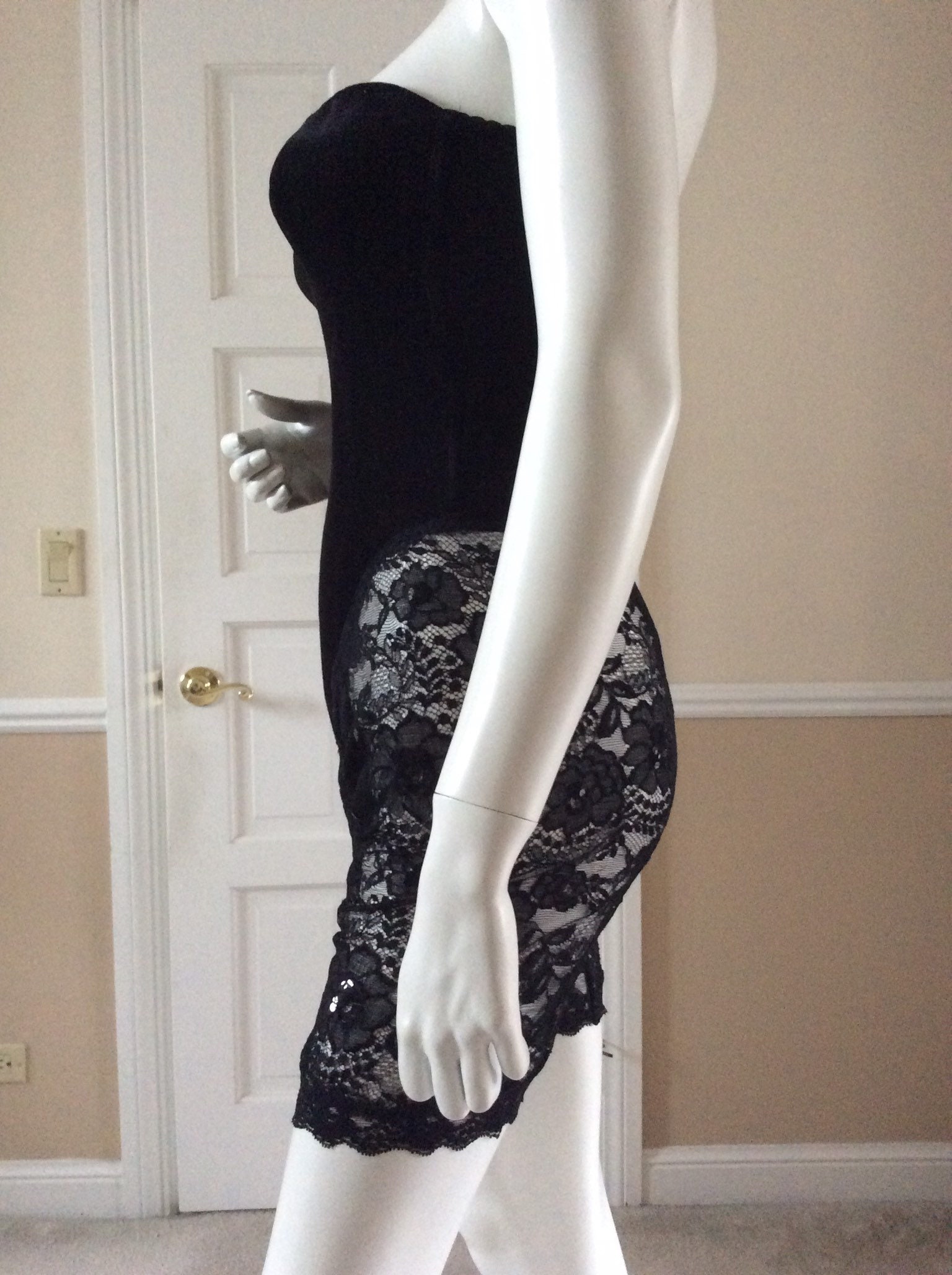 Laperla Vintage 1990 Unworn Black Velvet Lace and Sequins - Etsy