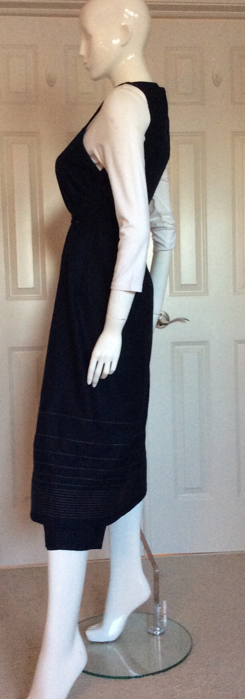 Susan Lazar Vintage 2000 Wool Empire “apron” Style Wrap Dress With ...