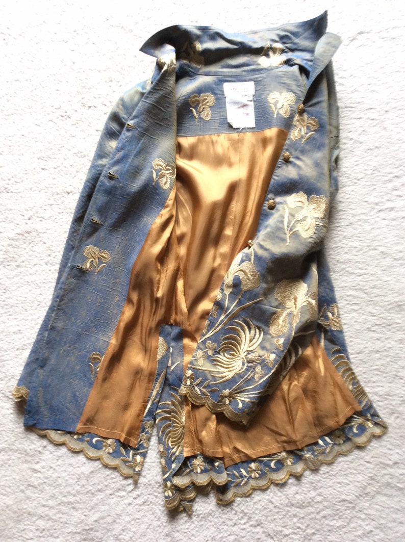 Vintage 1989 Iridescent Baby Blue Capri Pant and Jacket by Bernard ...