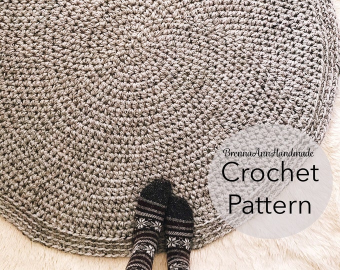 CROCHET PATTERN // Modern Farmhouse Rug, Floor Mat, Kitchen Rug ...