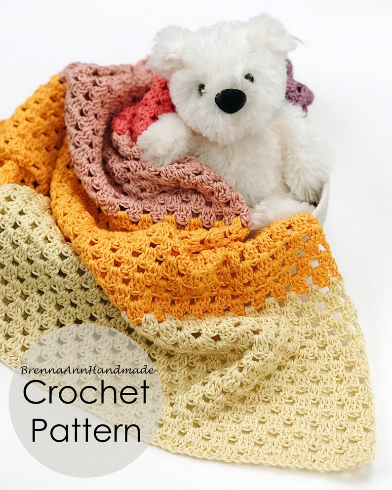 CROCHET PATTERN - the Summer Sunset Baby Blanket Instant Download ...