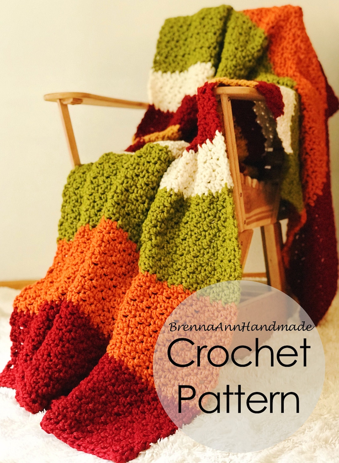 CROCHET PATTERN - the Fall Foliage Blanket Instant Download PDF, Color ...