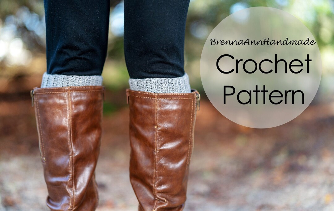 CROCHET PATTERN - the Simple Ribbed Boot Cuffs, Instant Download PDF ...