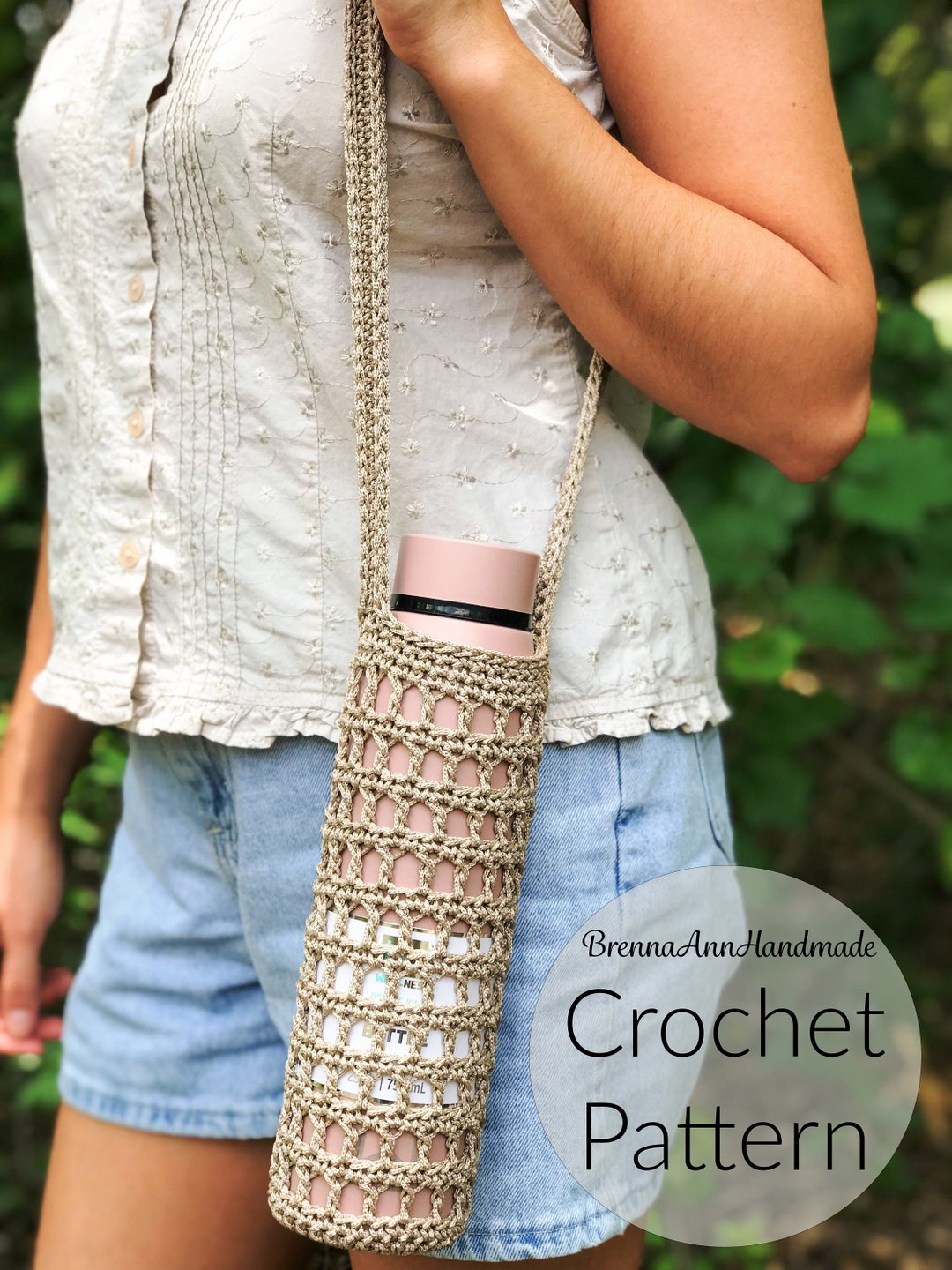 CROCHET PATTERN - the Macrame-inspired Water Bottle Holder - Instant ...