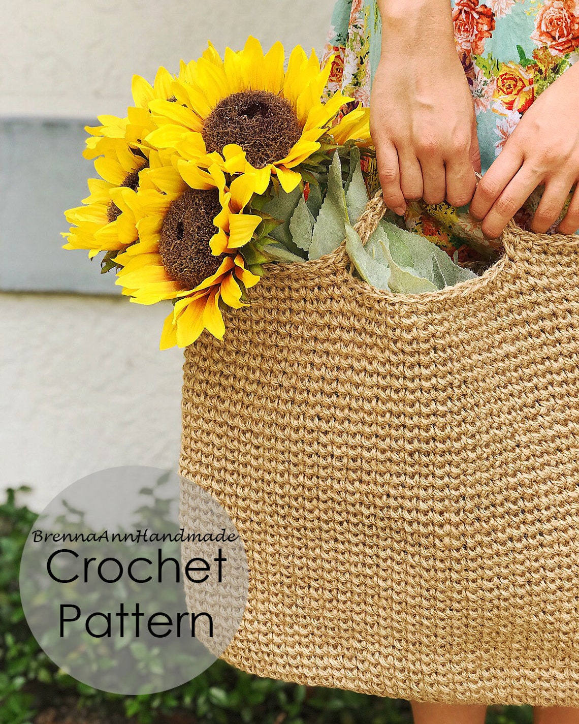 CROCHET PATTERN the Natural Jute Twine Tote Bag Instant | Etsy
