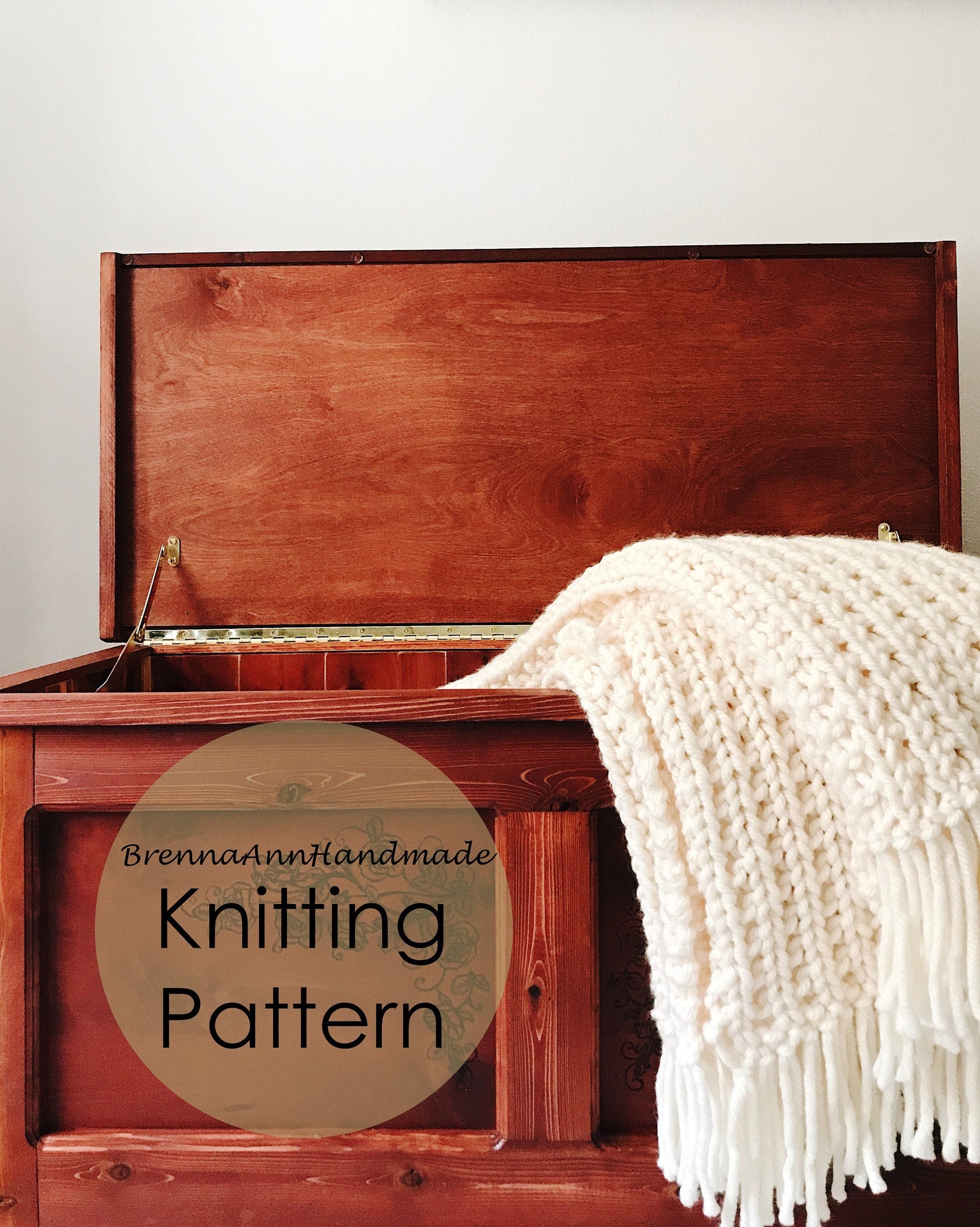 KNITTING PATTERN the Chunky Ribbed Knit Fringe Blanket - Etsy
