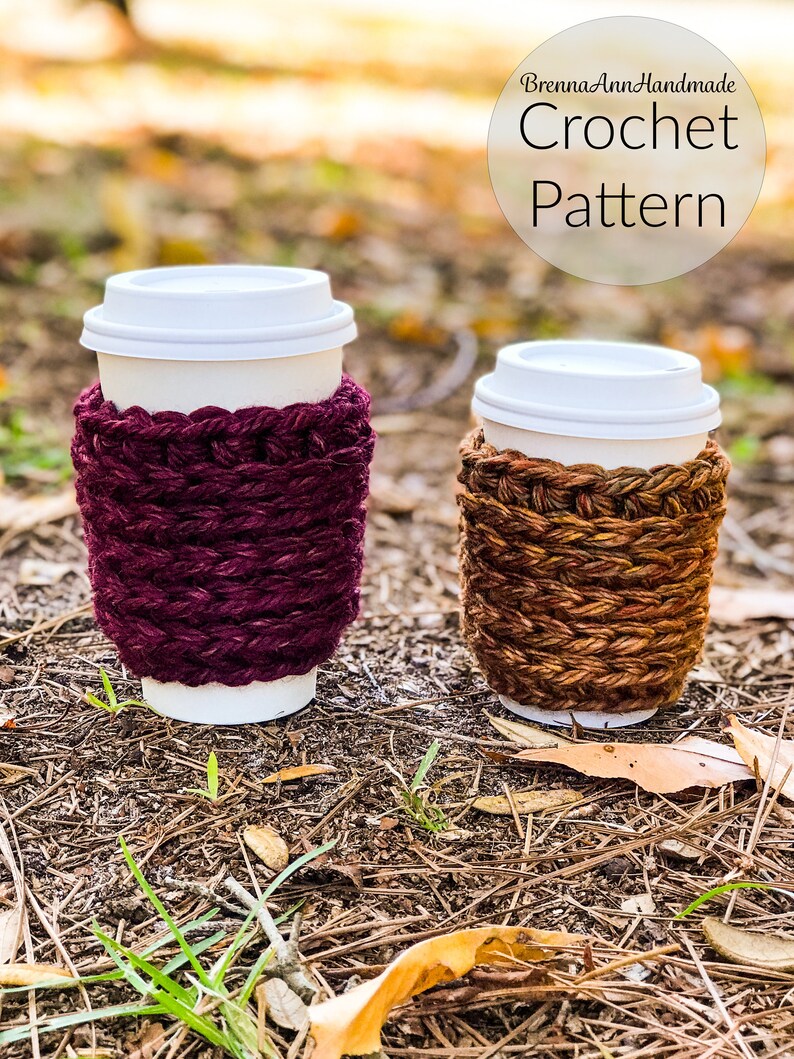 CROCHET PATTERN - the Cup Cozy, Instant Download PDF, To-go Coffee Cup ...