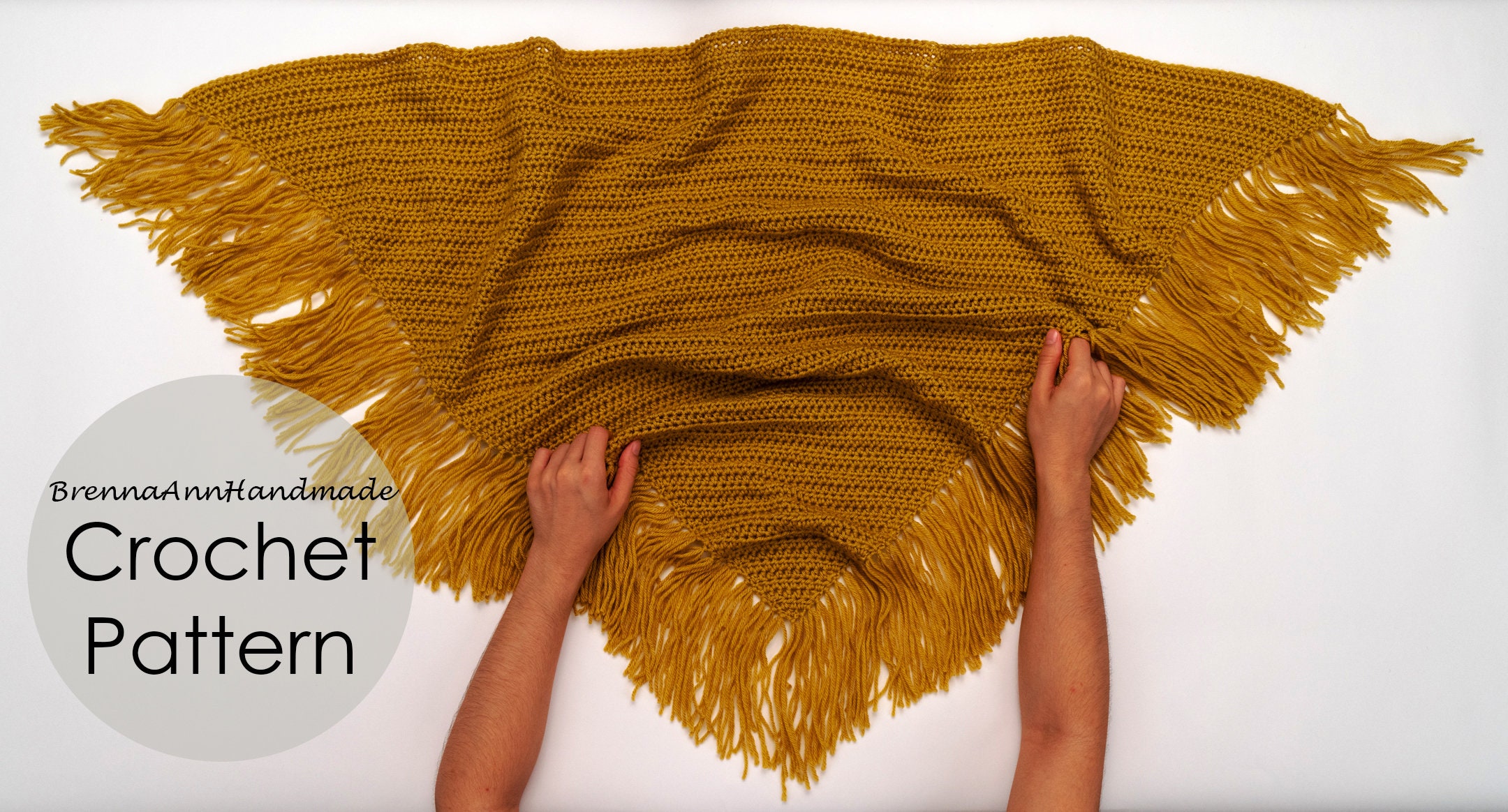 CROCHET PATTERN the Simple Fringe Triangle Shawl Instant | Etsy