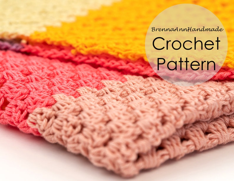 CROCHET PATTERN - the Summer Sunset Baby Blanket Instant Download ...