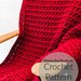 CROCHET PATTERN - the Cranberry Blanket, Instant Download PDF, Chunky ...