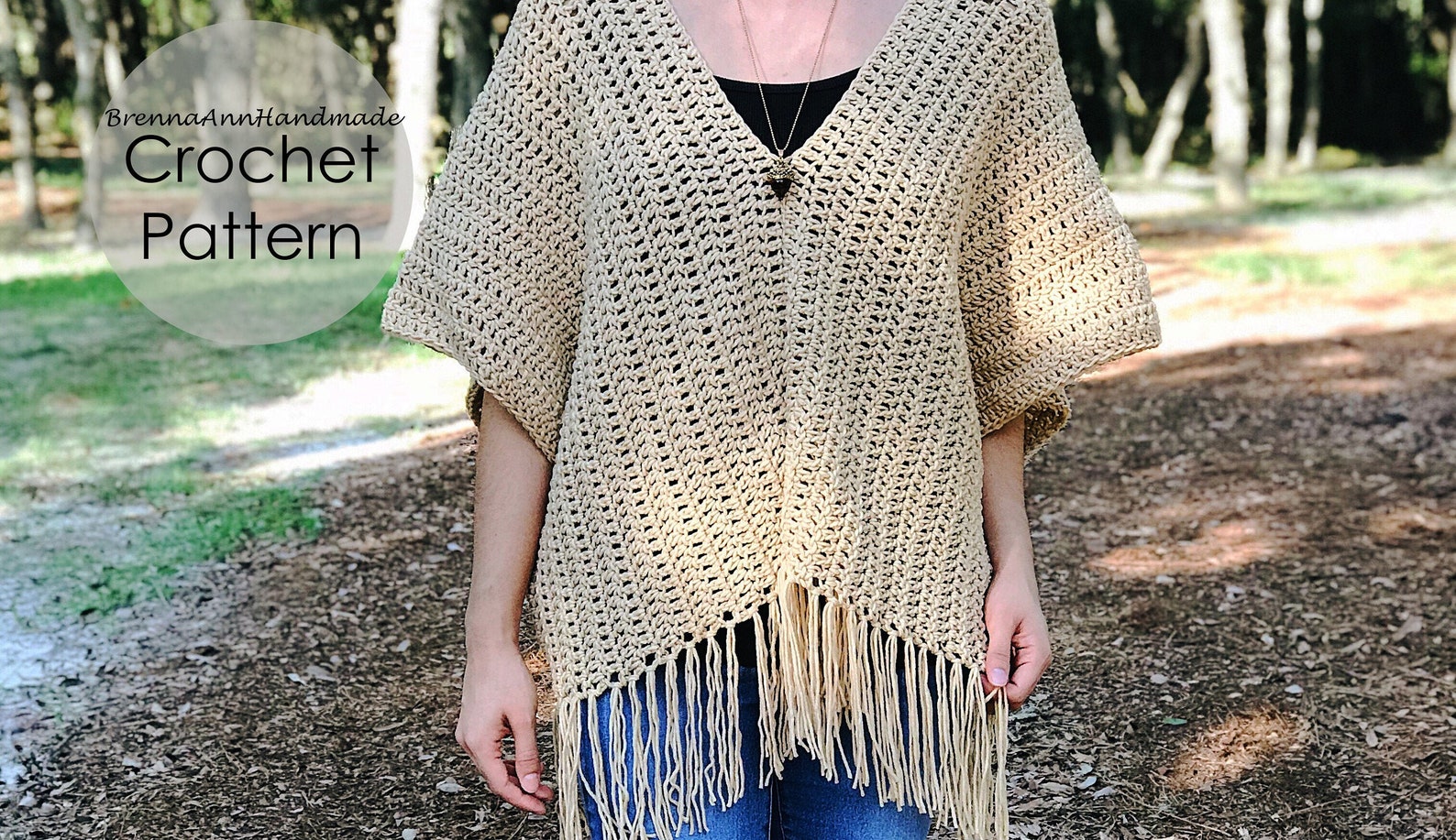 CROCHET PATTERN - the Autumn Fringe Poncho, Instant Download PDF ...