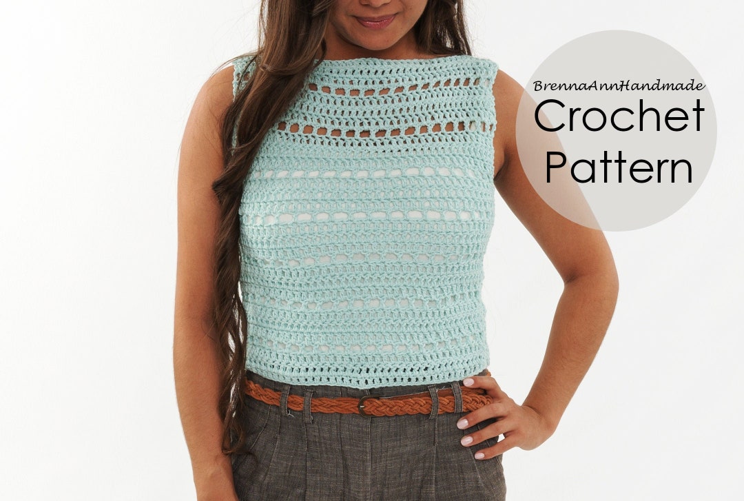 CROCHET PATTERN - the Lightweight Spring Crop Top, Instant Download PDF ...