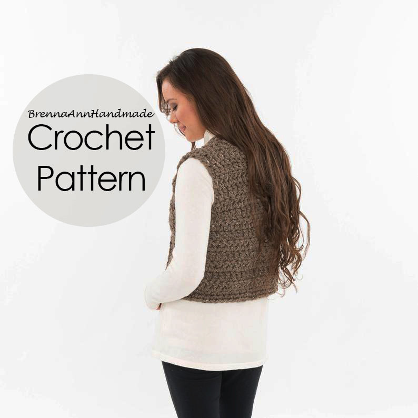 CROCHET PATTERN the Chunky Cozy Vest Instant Download PDF - Etsy