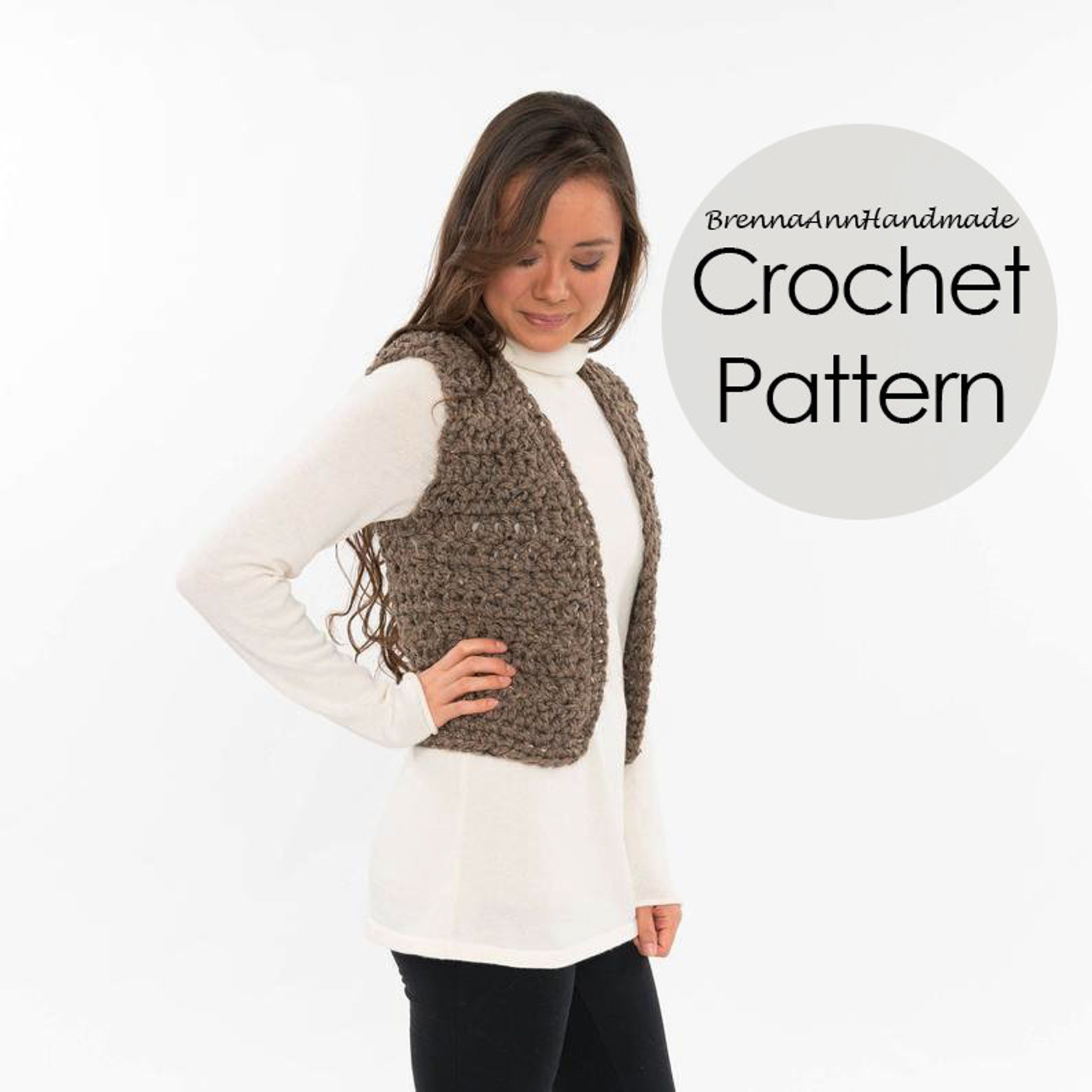 CROCHET PATTERN the Chunky Cozy Vest Instant Download PDF - Etsy