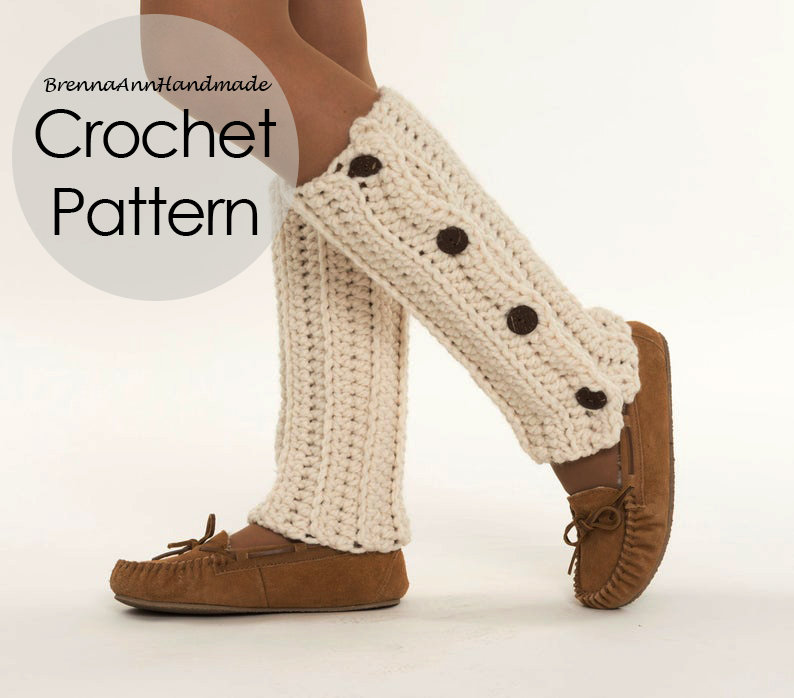 CROCHET PATTERN Chunky Button up Crochet Leg Warmer Pattern | Etsy