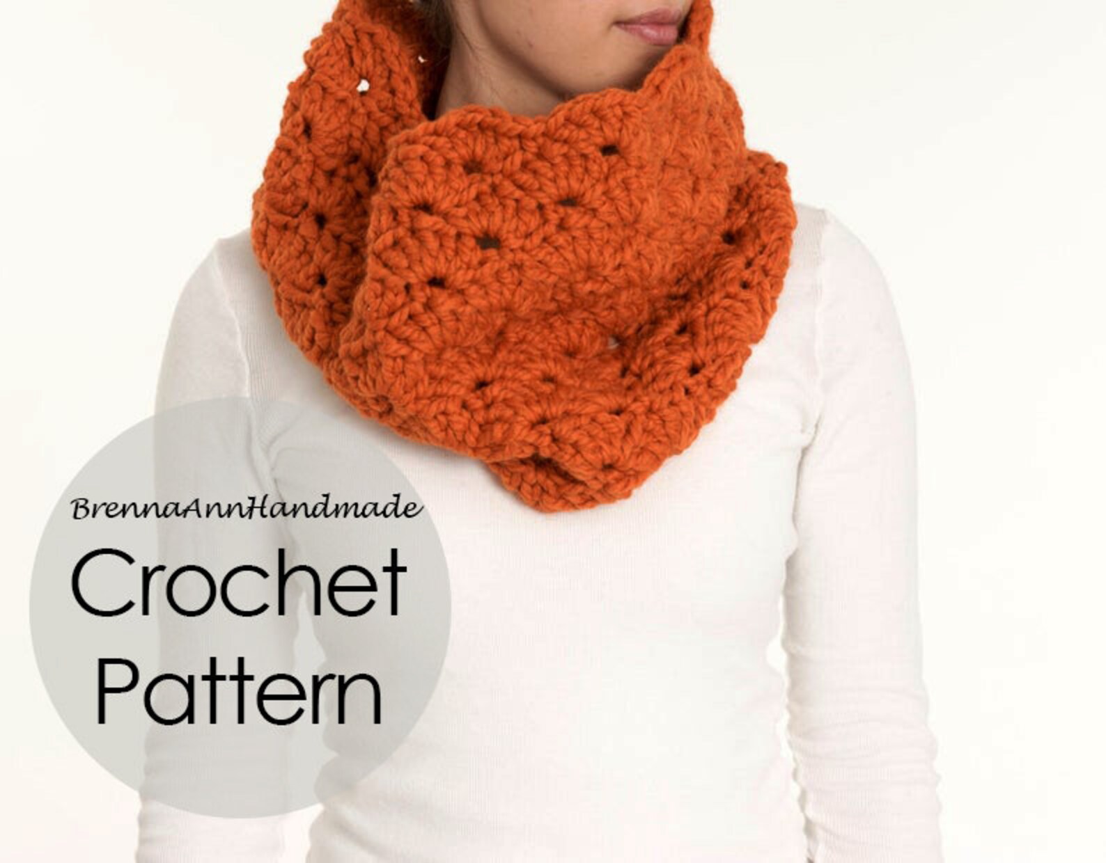 CROCHET PATTERN Chunky Crochet Shell Stitch Infinity Scarf | Etsy