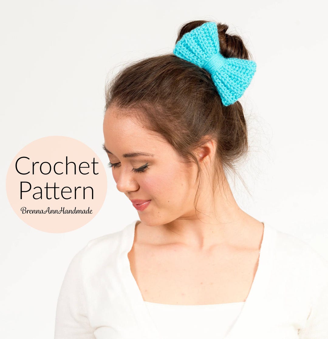 CROCHET PATTERN - the Bow Ponytail Holder / Accessory / Hairband ...