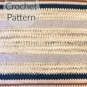CROCHET PATTERN - the Seaside Blanket Instant Download PDF, Chunky ...