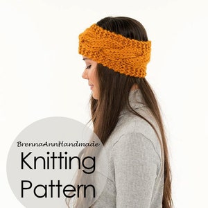 KNITTING PATTERN - the Chunky Cable Knit Headband, Instant Download PDF ...