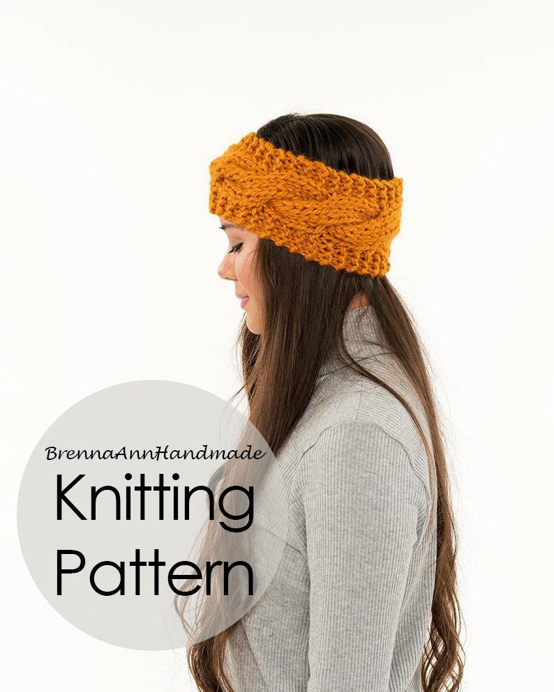 KNITTING PATTERN the Chunky Cable Knit Headband Instant - Etsy