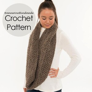 CROCHET PATTERN - the Chunky Infinity Loop Scarf, Instant Download PDF ...