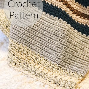 CROCHET PATTERN - the Seaside Blanket Instant Download PDF, Chunky ...
