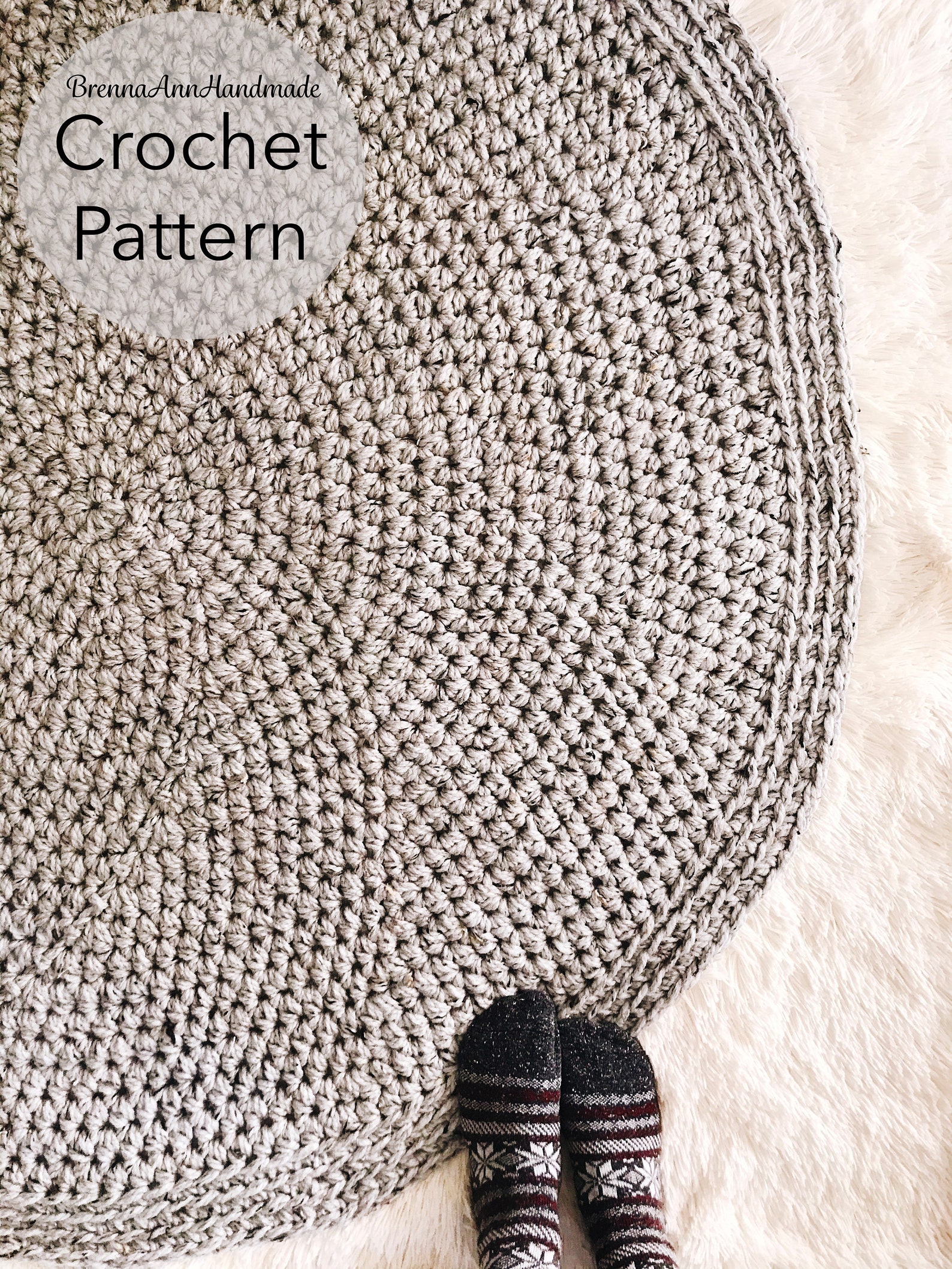CROCHET PATTERN the Classic Circle Rug Instant Download - Etsy