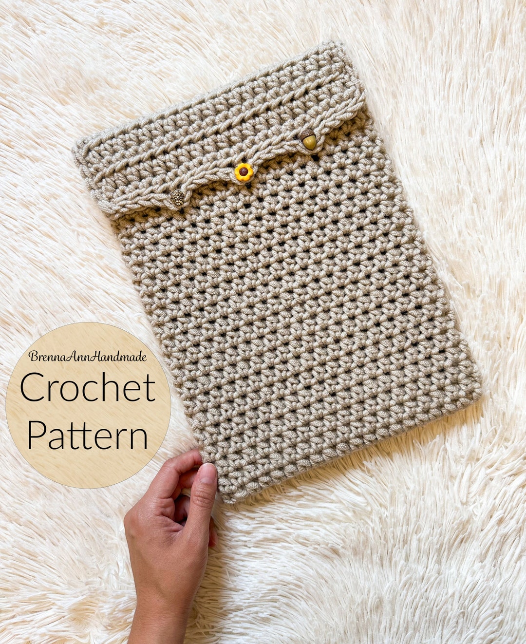 CROCHET PATTERN - the Autumnal Tablet Cover, Instant Download PDF, All ...
