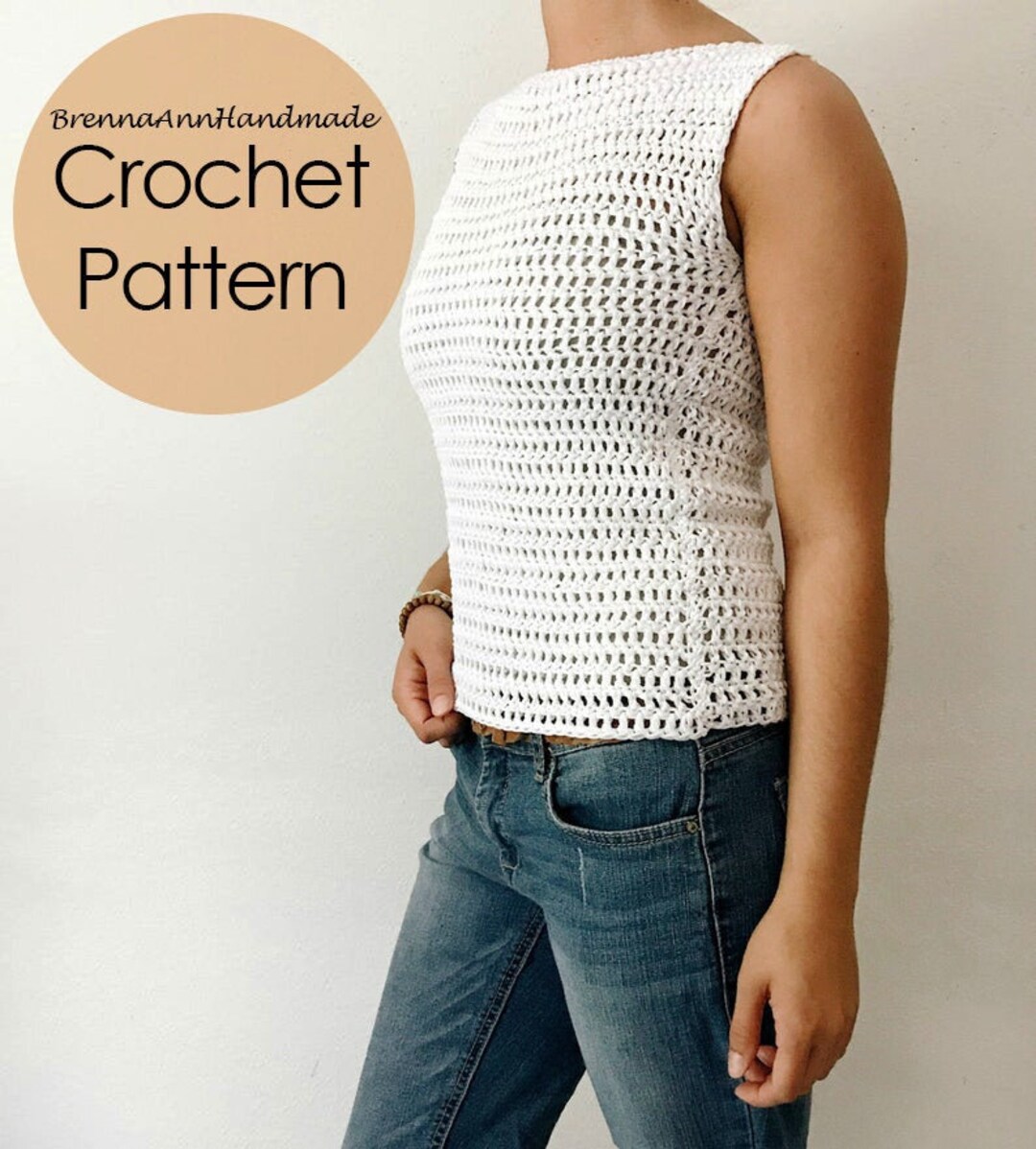 CROCHET PATTERN - Simple Spring Crochet Top, Lightweight Crocheted ...
