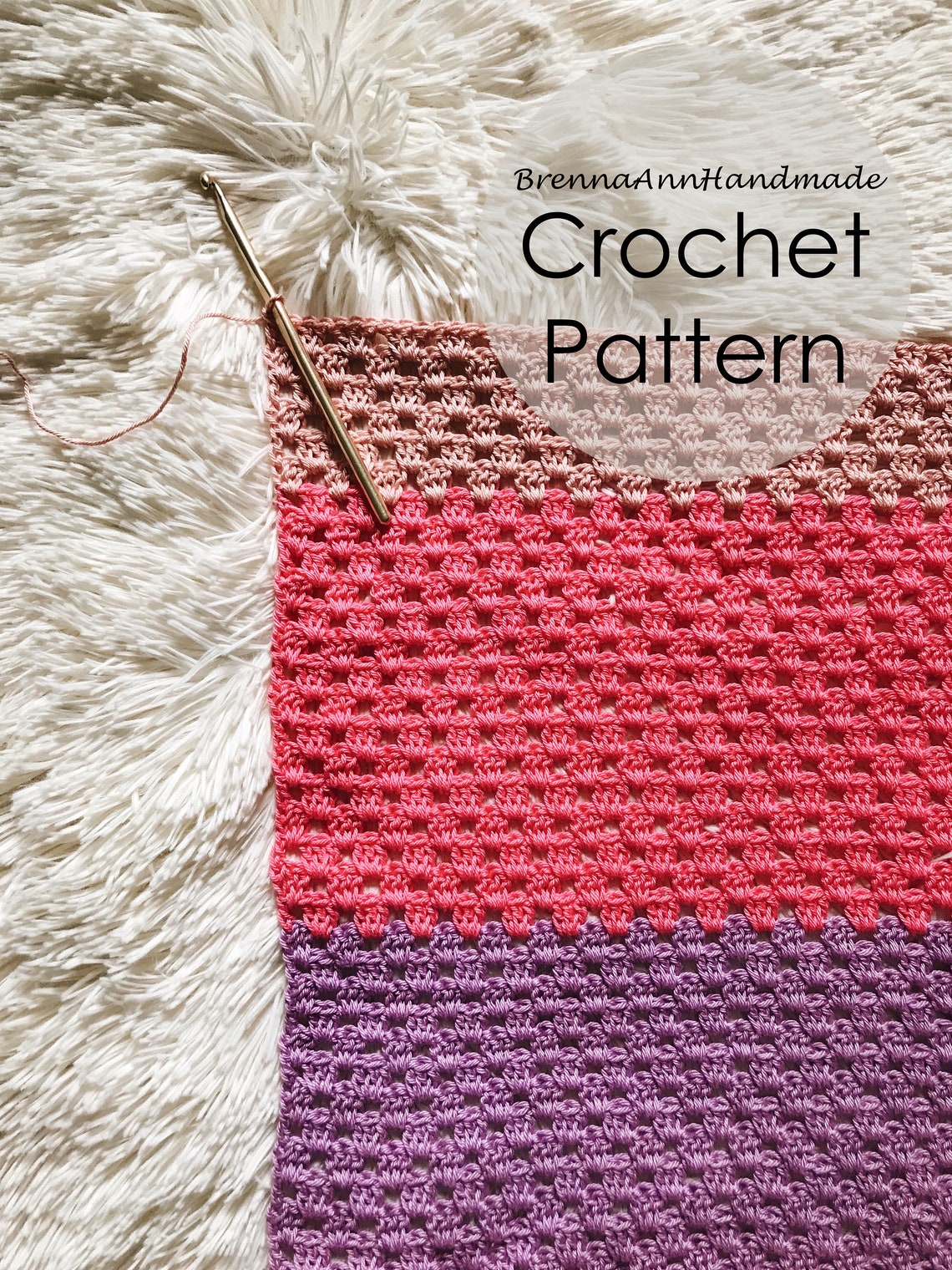 CROCHET PATTERN - the Summer Sunset Baby Blanket Instant Download ...