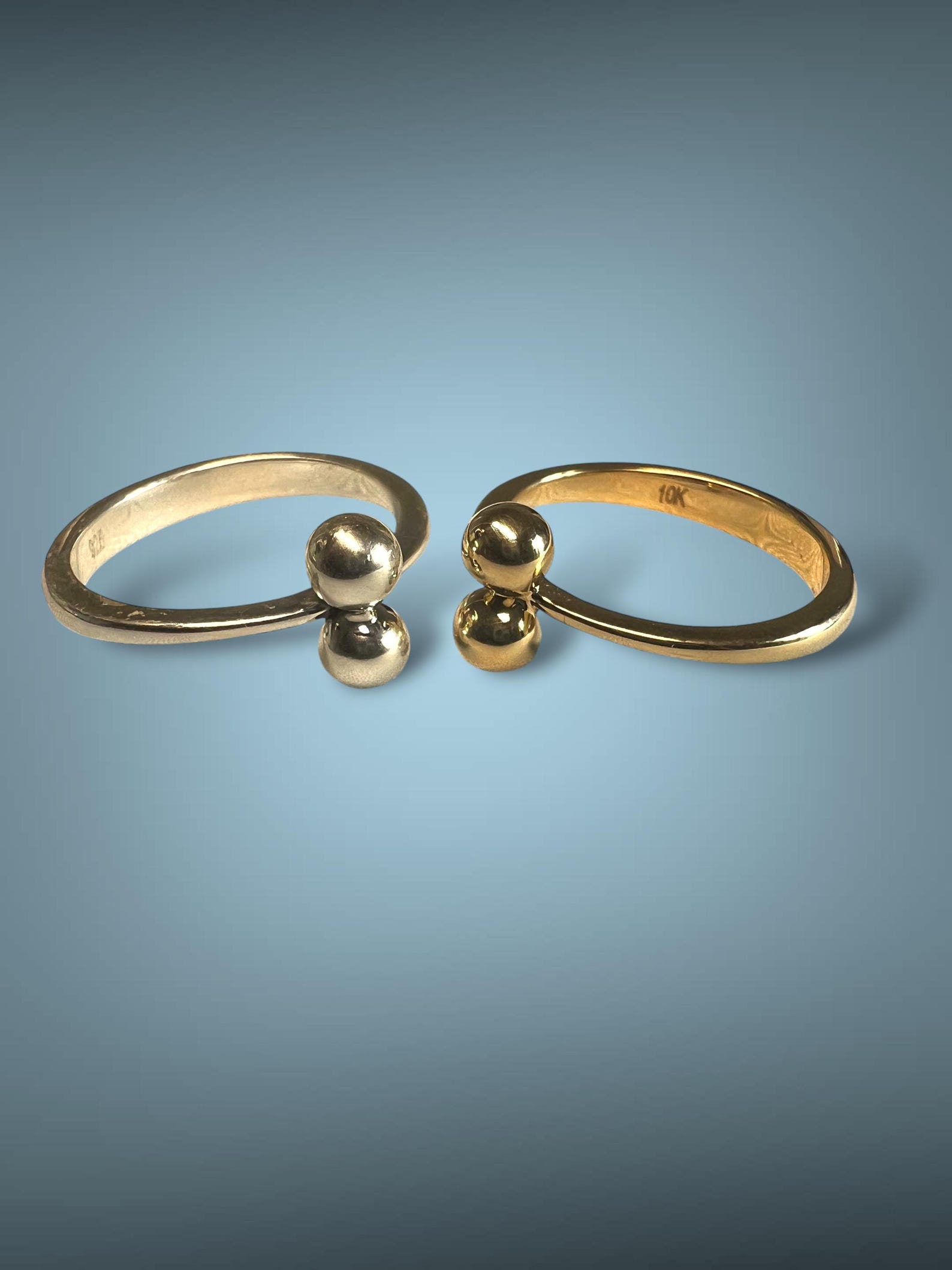 Kiss Ring: Solid Gold or Silver Affection Ring - Etsy
