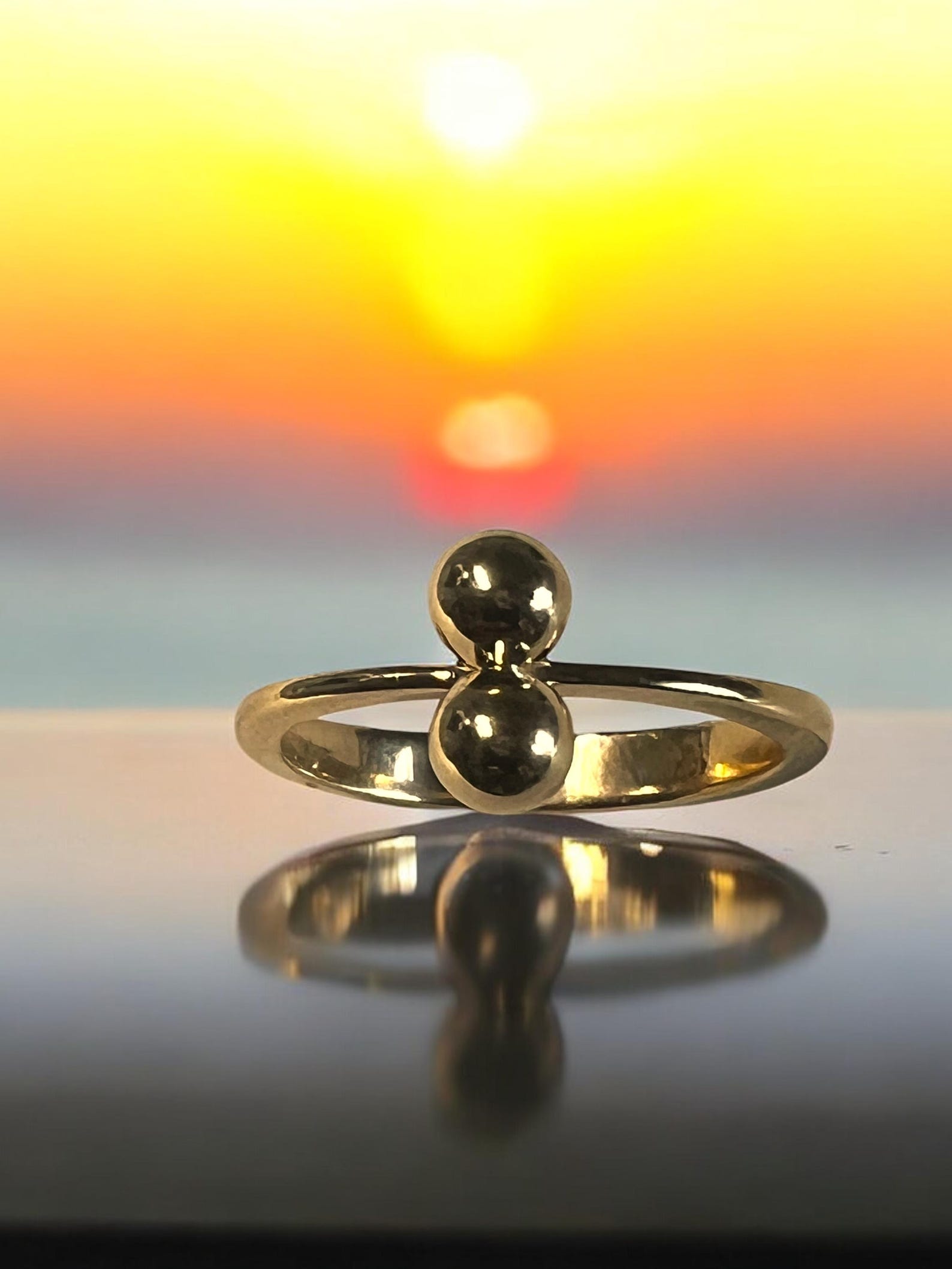 Kiss Ring: Solid Gold or Silver Affection Ring - Etsy