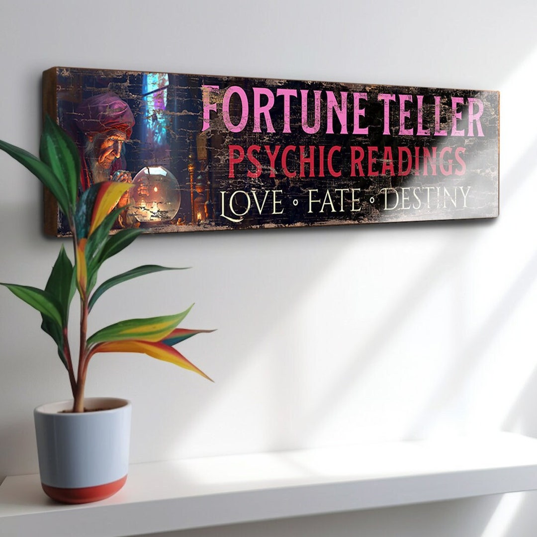 Fortune Teller Sign Pyschic Readings. Gypsy Fate Destiny Wood Sign - Etsy