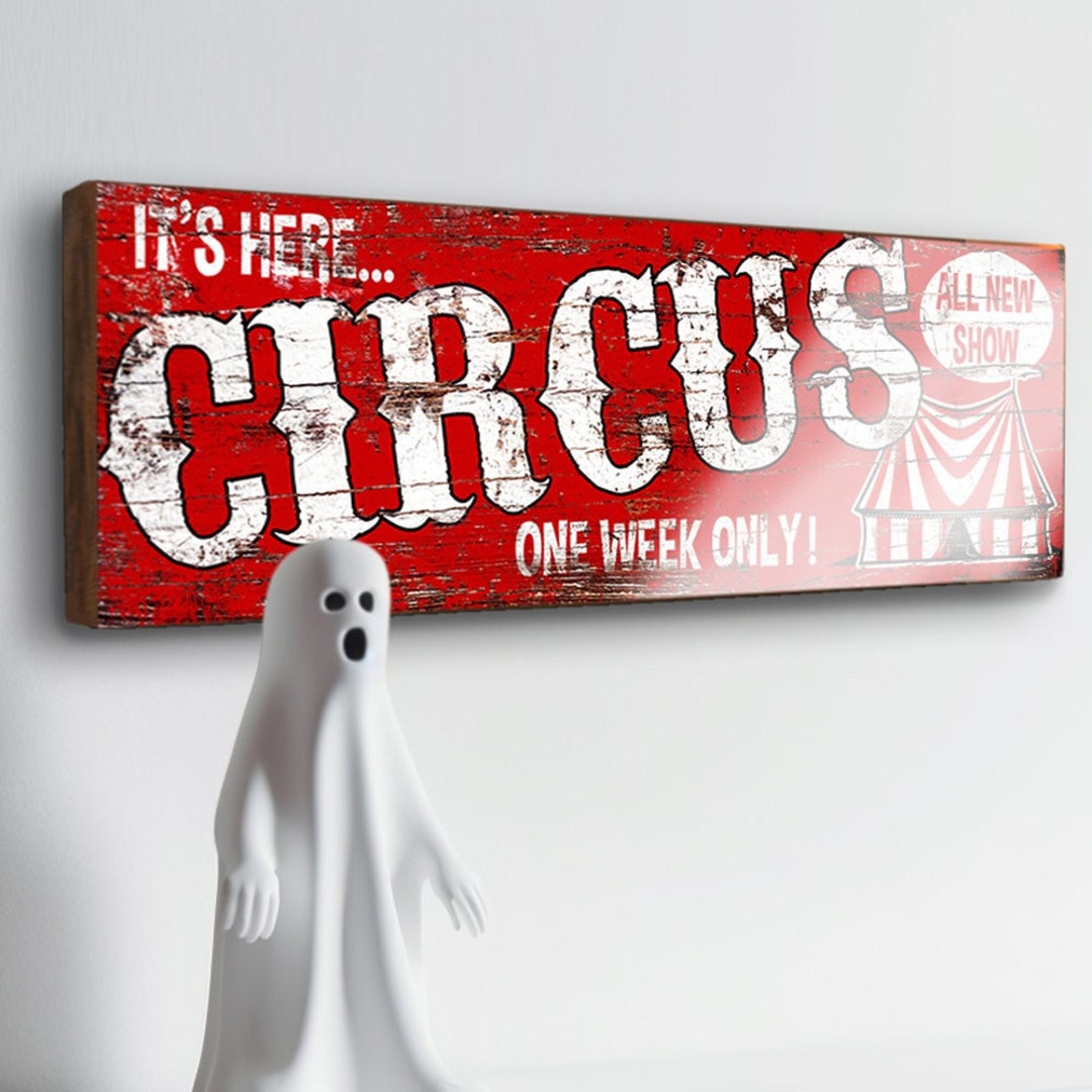 Circus Sign Fairground Old Vintage Style Fun Fair Sign. Solid Wood It's ...