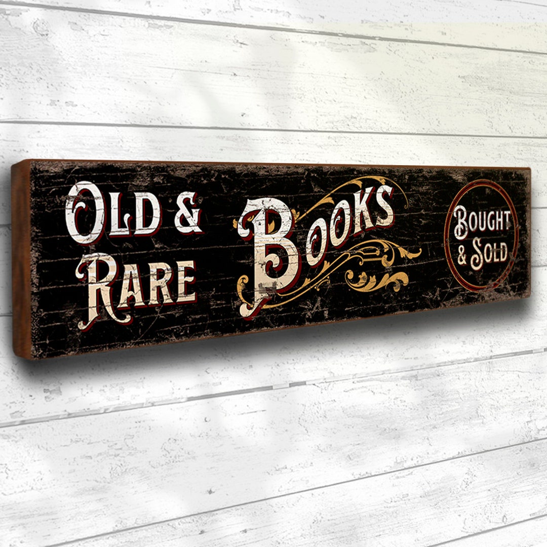 Book Shop Sign. Antique Bookshop Sign Books Bought & Sold 40cm - Etsy