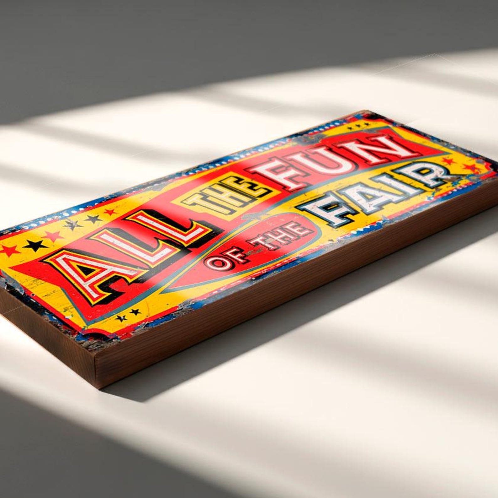All the Fun of the Fair Sign – Vintage Funfair Wall Sign – Retro ...