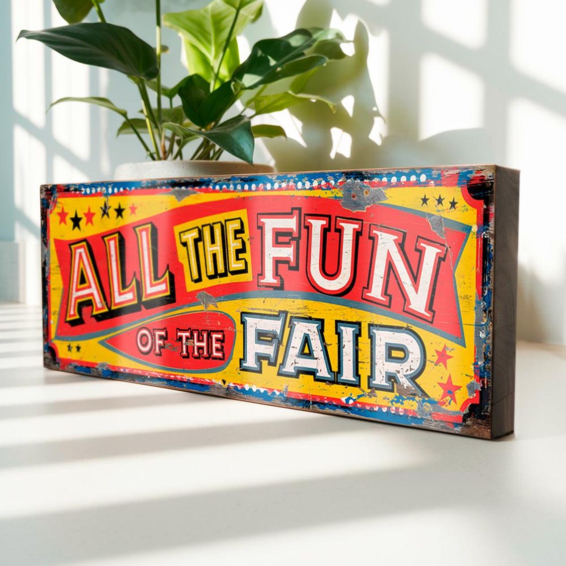 All the Fun of the Fair Sign – Vintage Funfair Wall Sign – Retro ...
