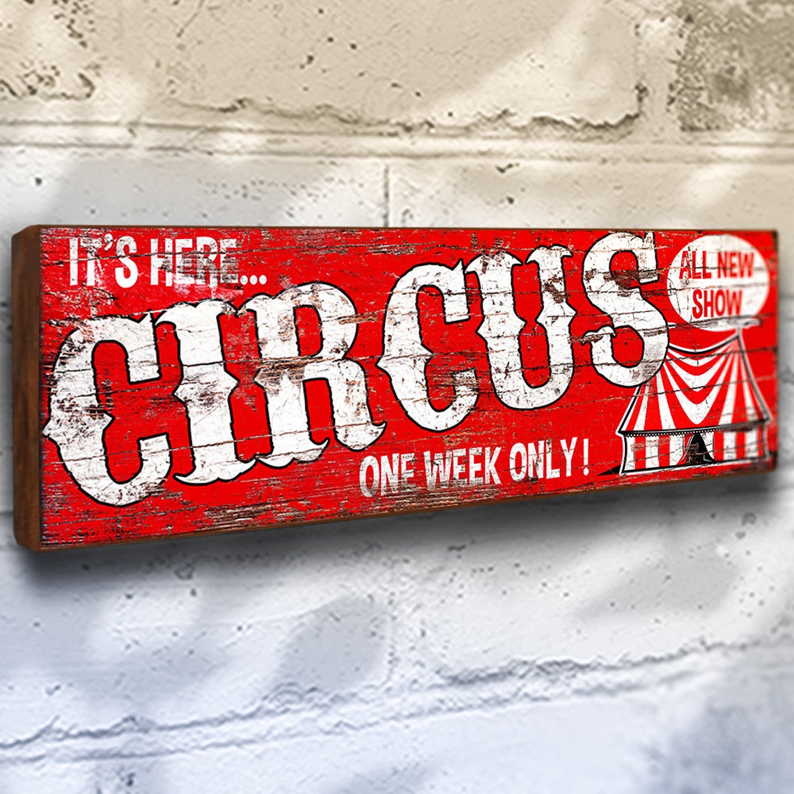Circus Sign Fairground Old Vintage Style Fun Fair Sign. Solid - Etsy