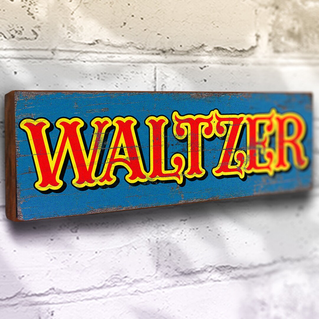 Waltzer Fairground Ride Old Vintage Style Fun Fair Sign. Solid Wood ...