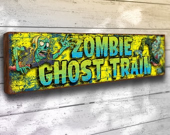 Ghost Train Sign - Etsy UK