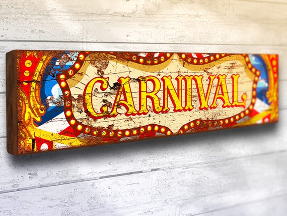 Carnival Sign Fairground Old Vintage Style Fun Fair Sign. | Etsy