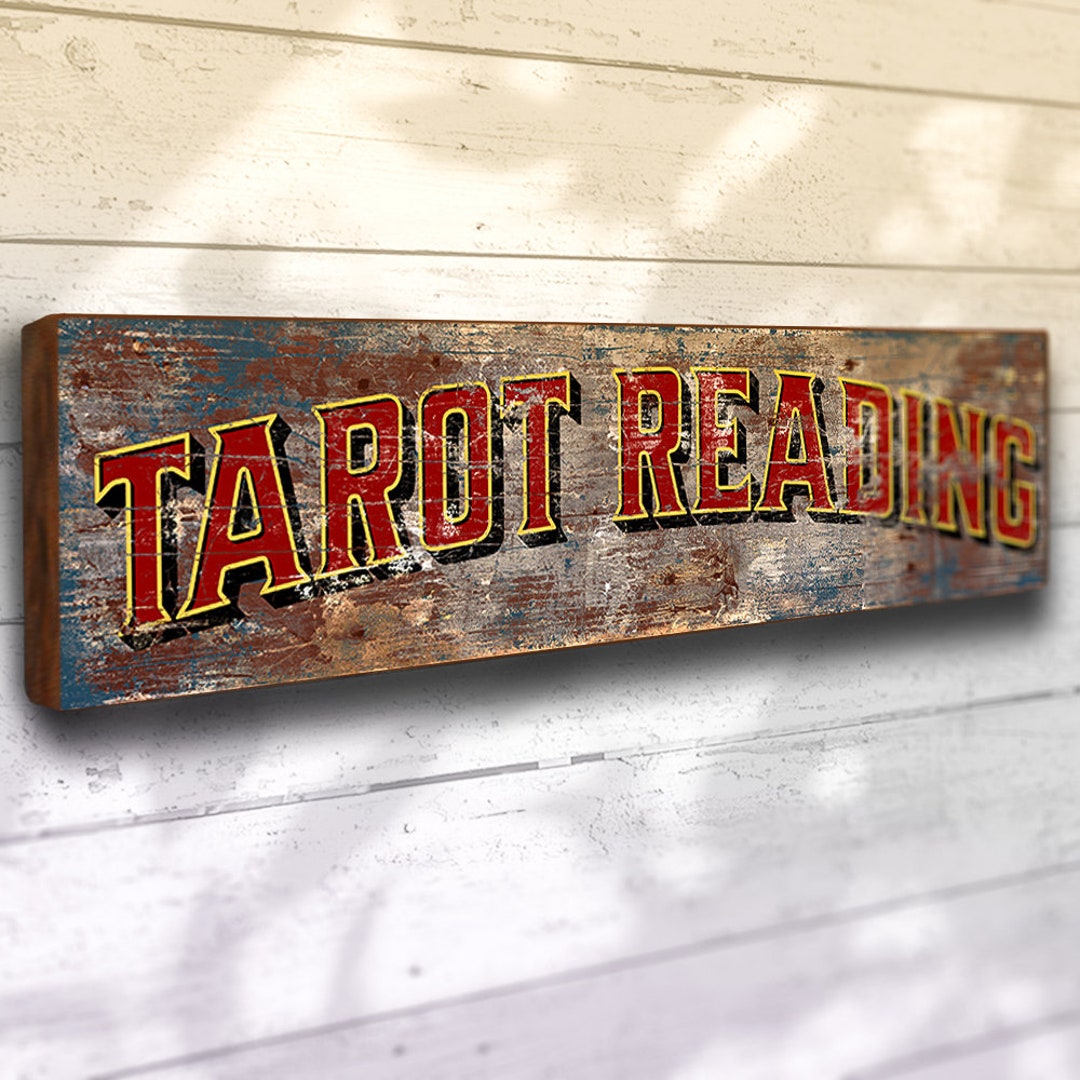 Tarot Reading Sign Old Vintage Style Psychic Fun Fair Sign. - Etsy