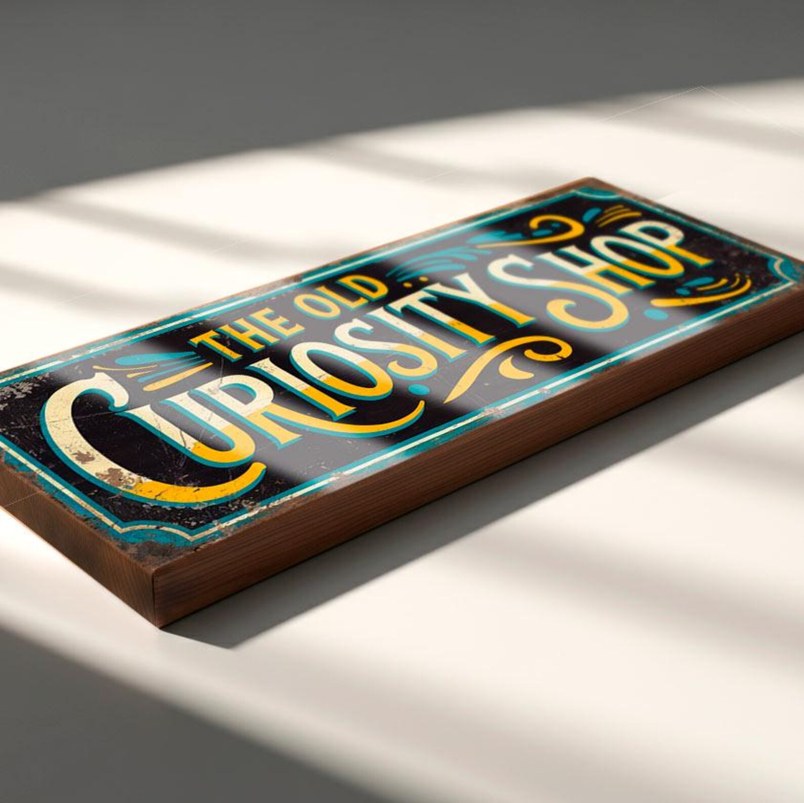 The Old Curiosity Shop Vintage Style Wooden Sign – Antique Store Decor ...