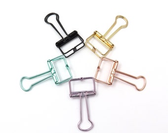 Gold Planner Clips Binder Accessories Bull Clips Skeleton | Etsy