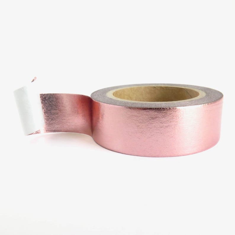 Washi Tape Rosa Rosa Oro Lámina Metálica Sólida 10 Metros - Etsy España