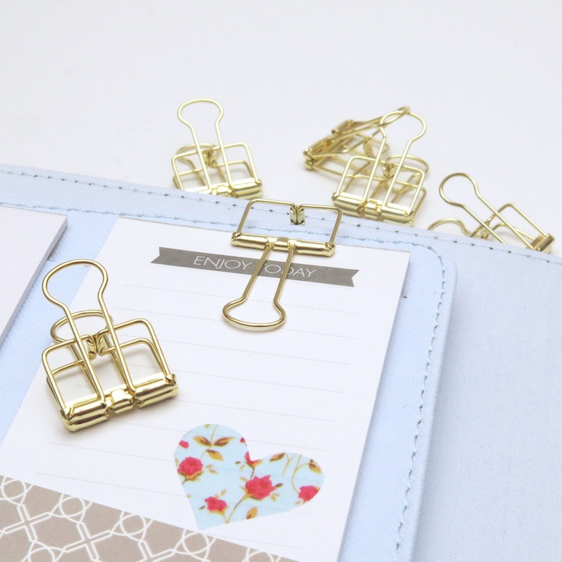 Gold Planner Clips Binder Accessories Bull Clips Skeleton - Etsy