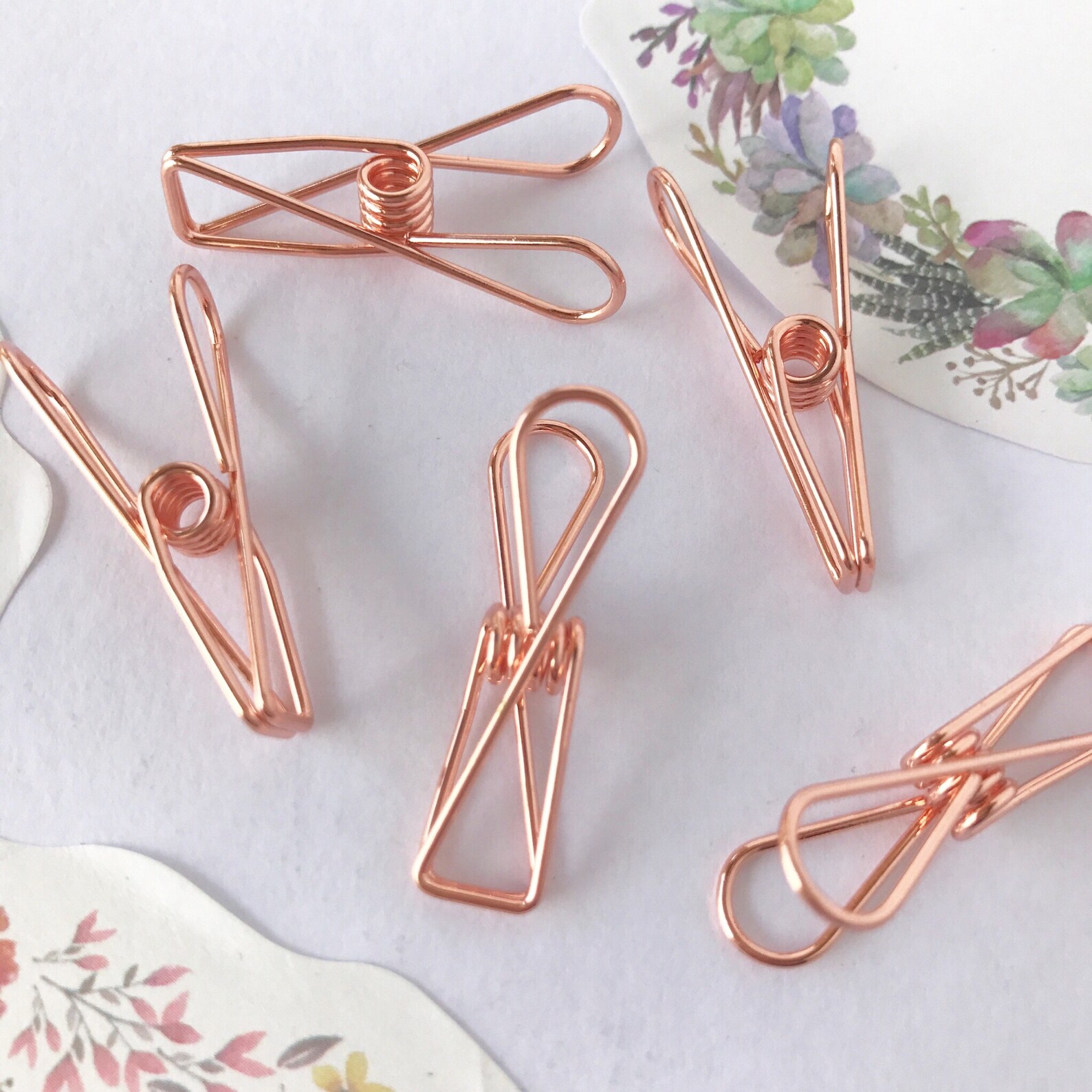 Planner Paper Clips Spring Wire Metallic Binder Accessories X | Etsy