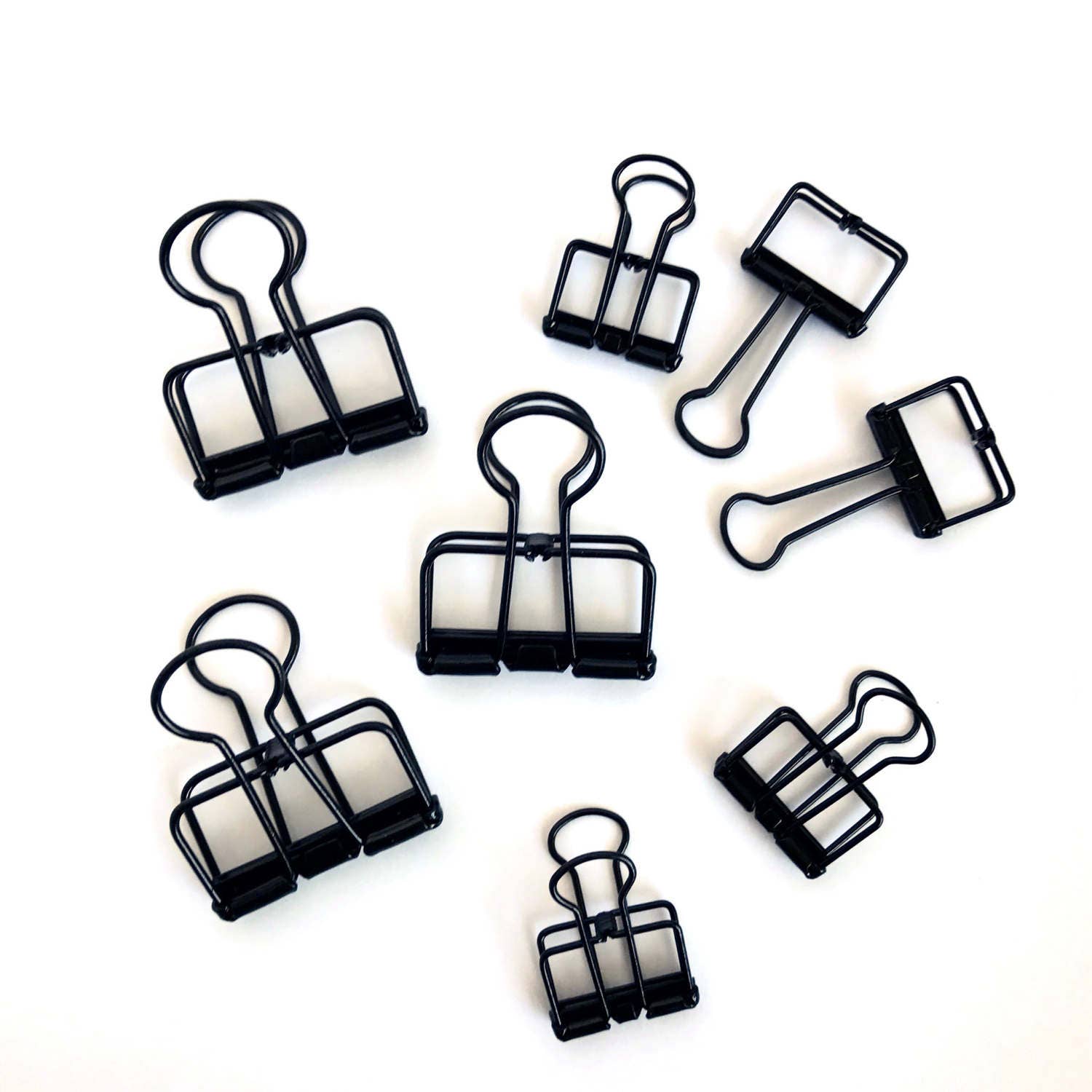 Black Planner Clips Binder Accessories Bull Dog Skeleton Paper | Etsy