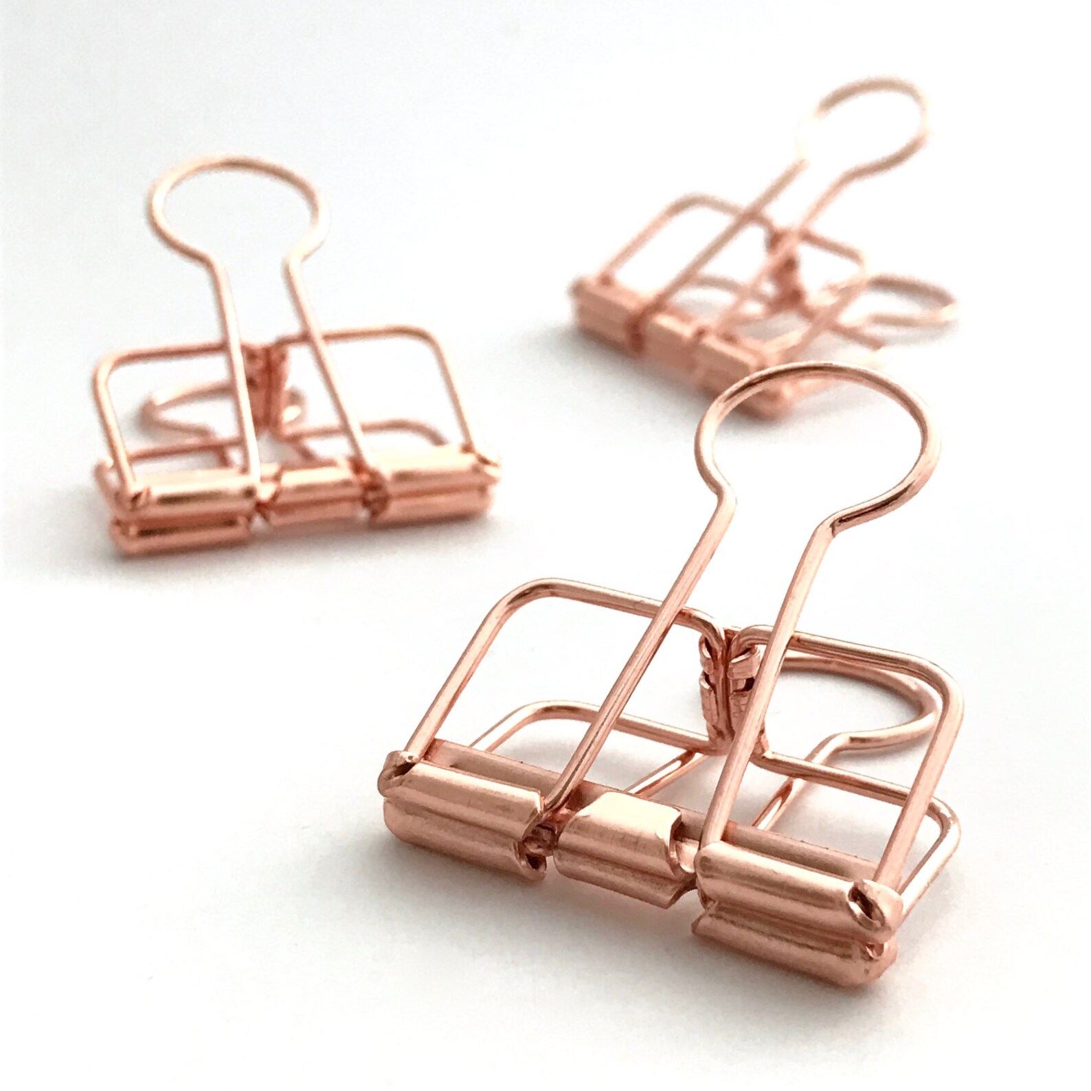 Rose Gold Planner Clips Binder Accessories Bull Clips Skeleton - Etsy ...