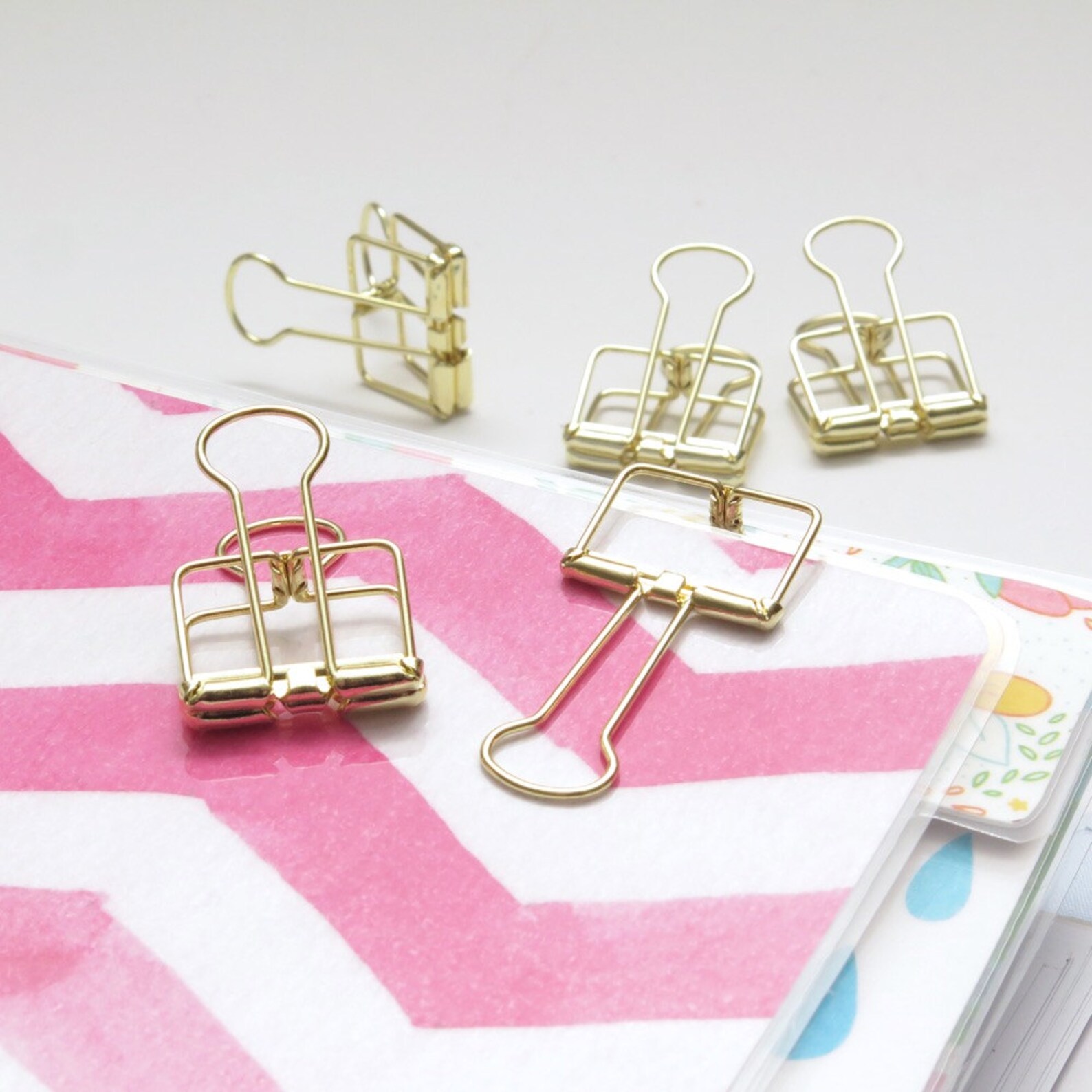 Gold Planner Clips Binder Accessories Bull Clips Skeleton - Etsy